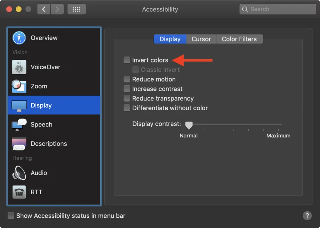 How to Fix Washed Out Display Colors in macOS by Inverting Colors