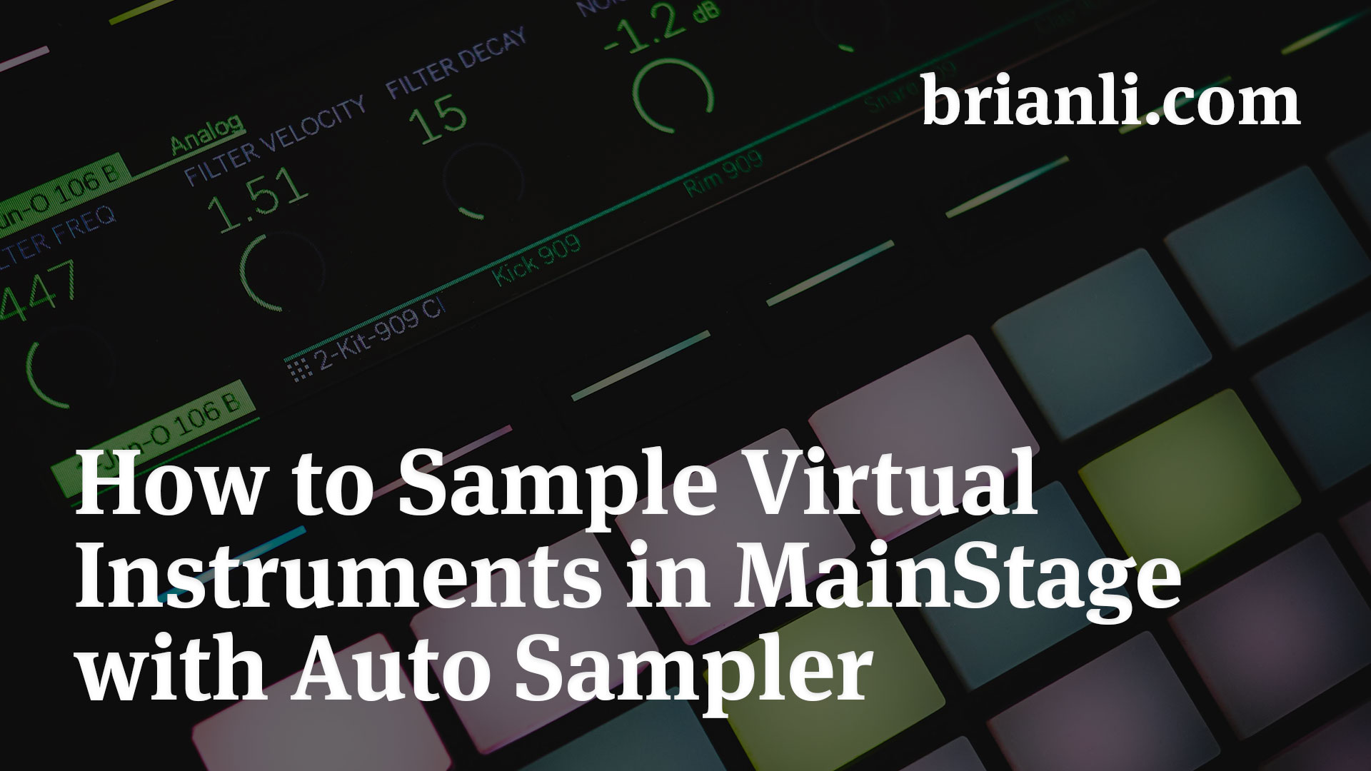 How to Sample Virtual Instruments in MainStage with Auto Sampler